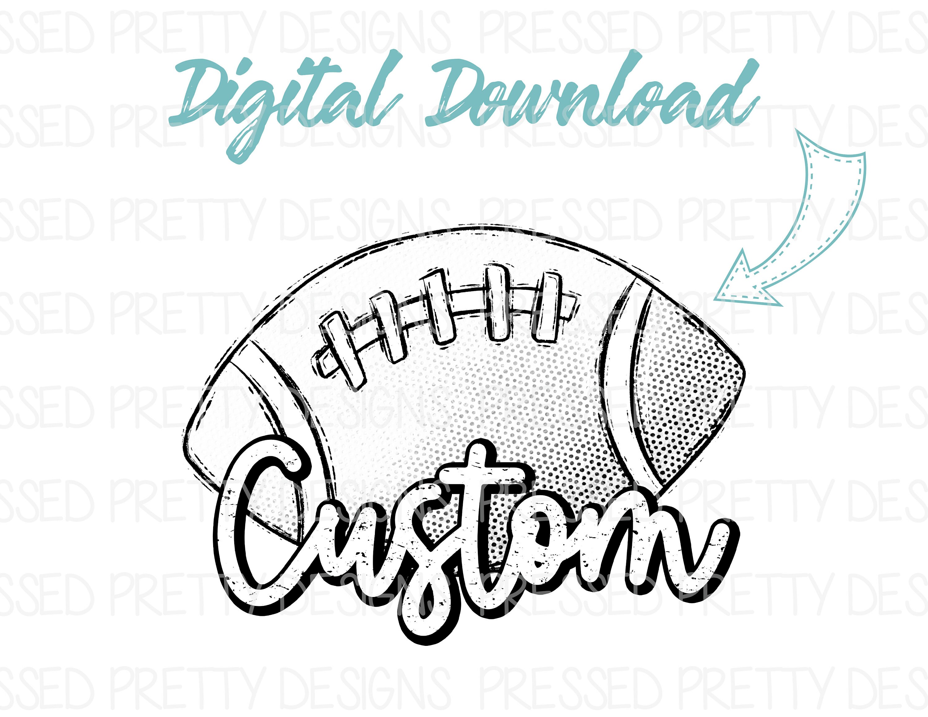 Custom Football Sublimation Design, Custom Football Team PNG, Team ...