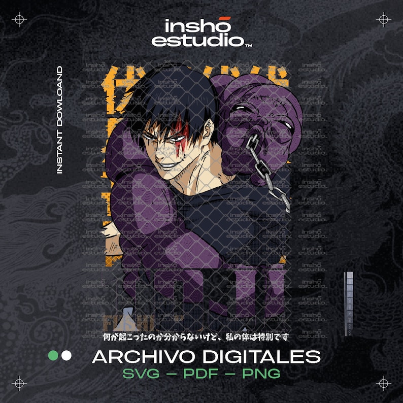 Fushiguro Toji / Jujutsu Kaisen / Vector Anime / Vector Desing ...