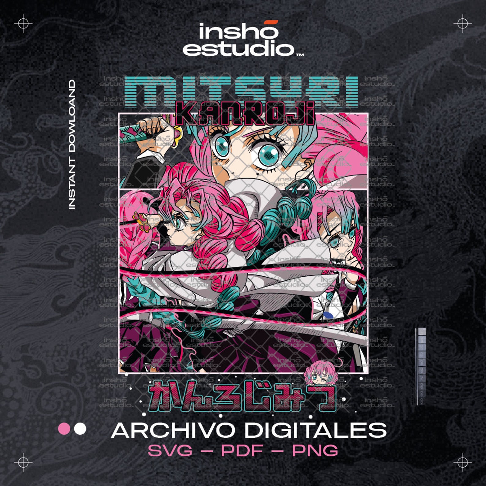 Vector Mitsuri / Kimetsu No Yaiba / Anime Desing / Vector Anime ...