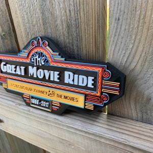 The Great Movie Ride Sign *customizable* - Etsy
