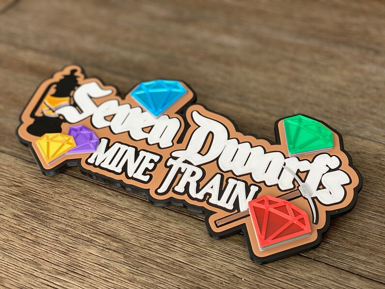 Seven Dwarfs Mine Train Sign - Etsy
