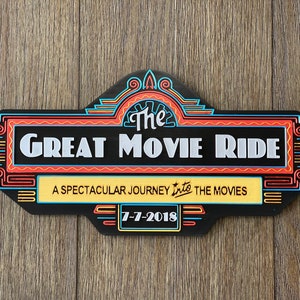 The Great Movie Ride Sign *customizable* - Etsy