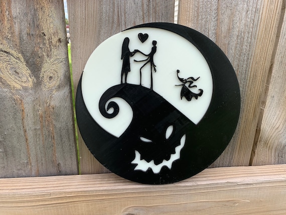 Nightmare Before Christmas Sign glows in the Dark - Etsy
