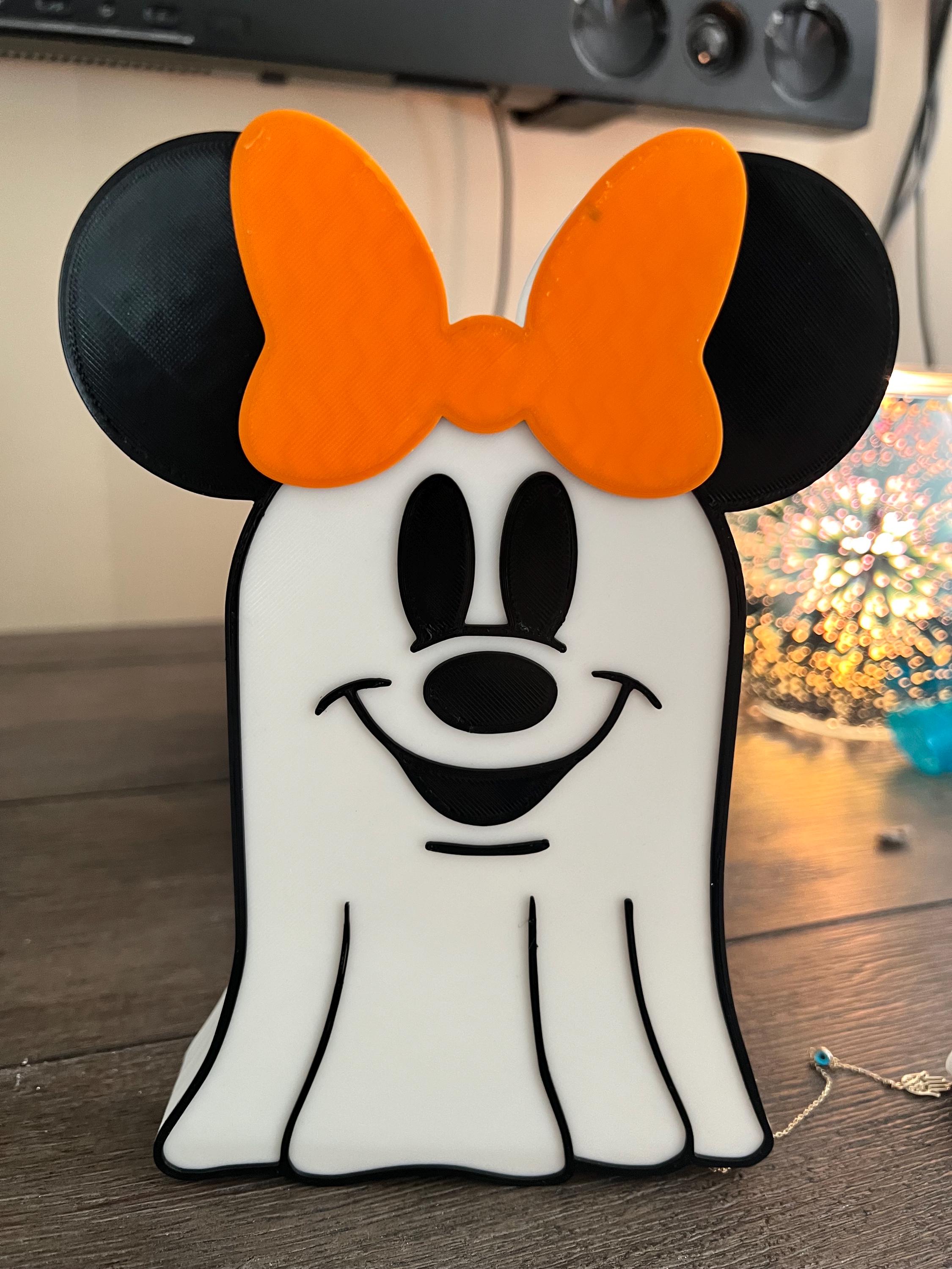 Mickey and Minnie Ghost Shelf Decor - Etsy
