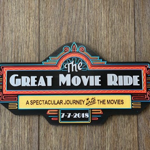 The Great Movie Ride Sign *customizable* - Etsy