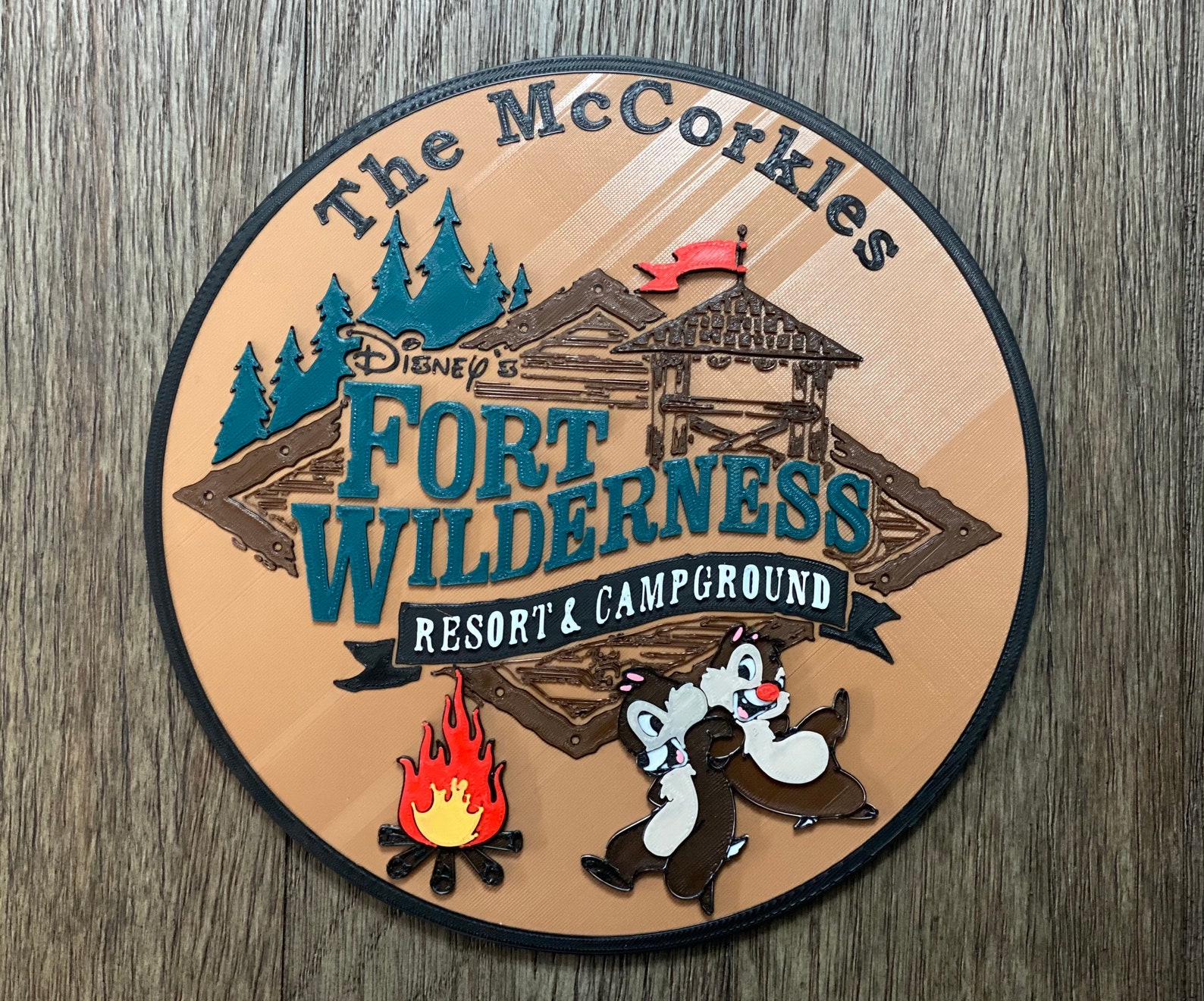 Fort Wilderness FT. Chip & Dale Sign personalize - Etsy