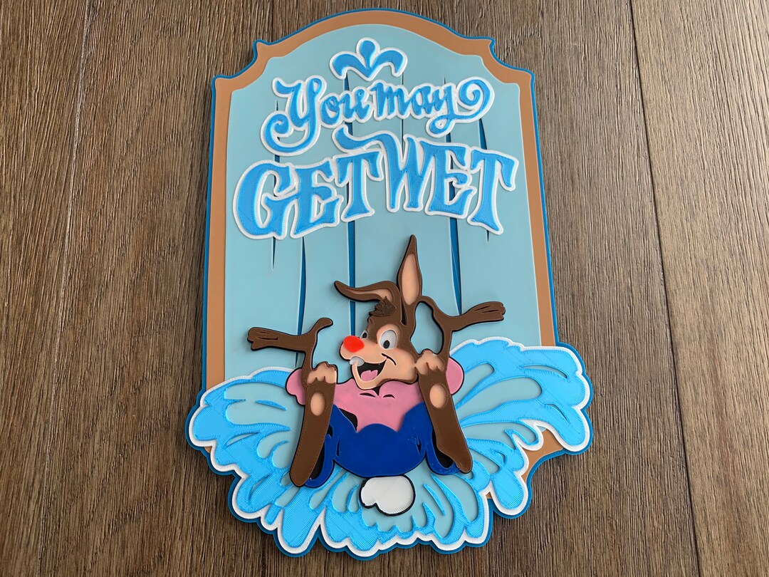 Splash Mountain You May Get Wet Sign - Etsy
