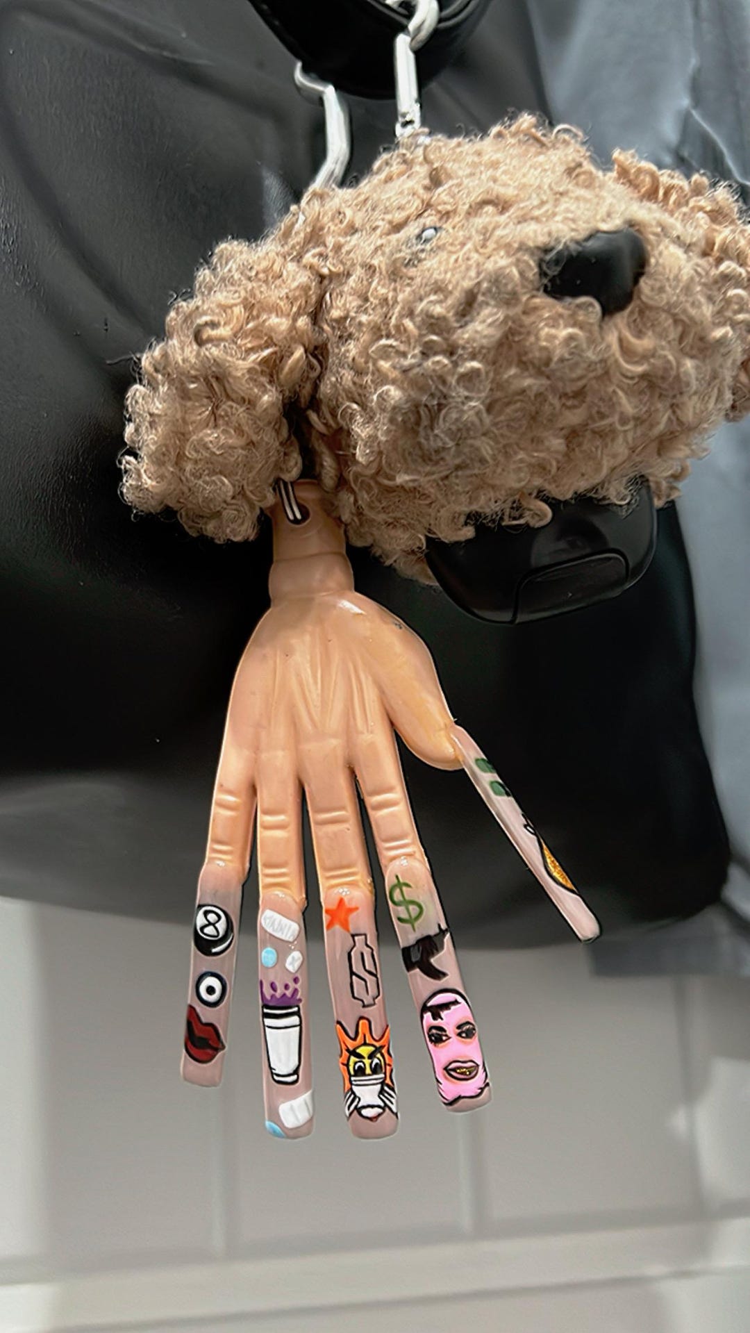 Manihomegirlz- Mini Hand Keychain With Custom Nail Design - Etsy