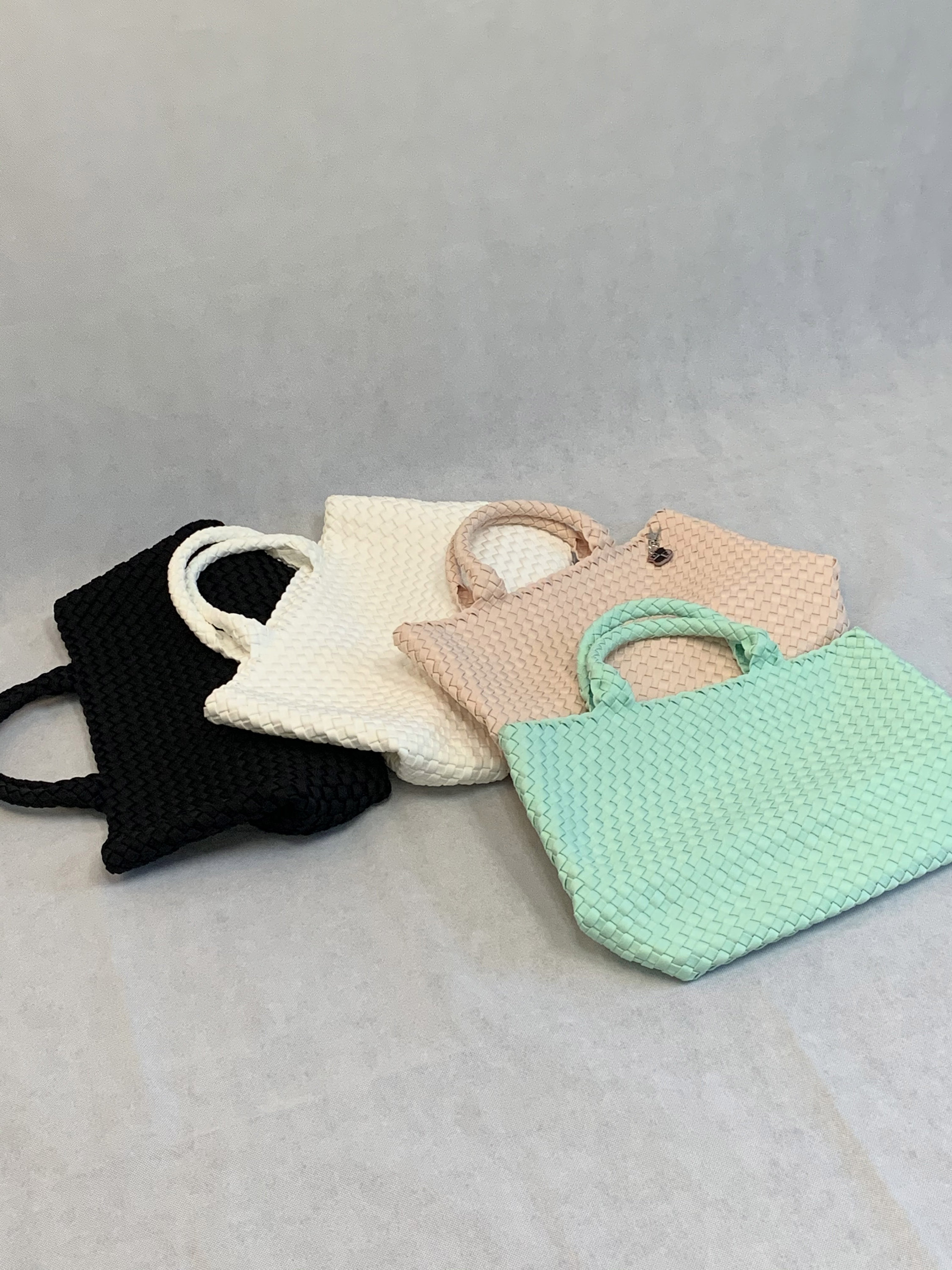 Handwoven Neoprene Large Tote Bag With Pouch pink 101 Bag Co. - Etsy