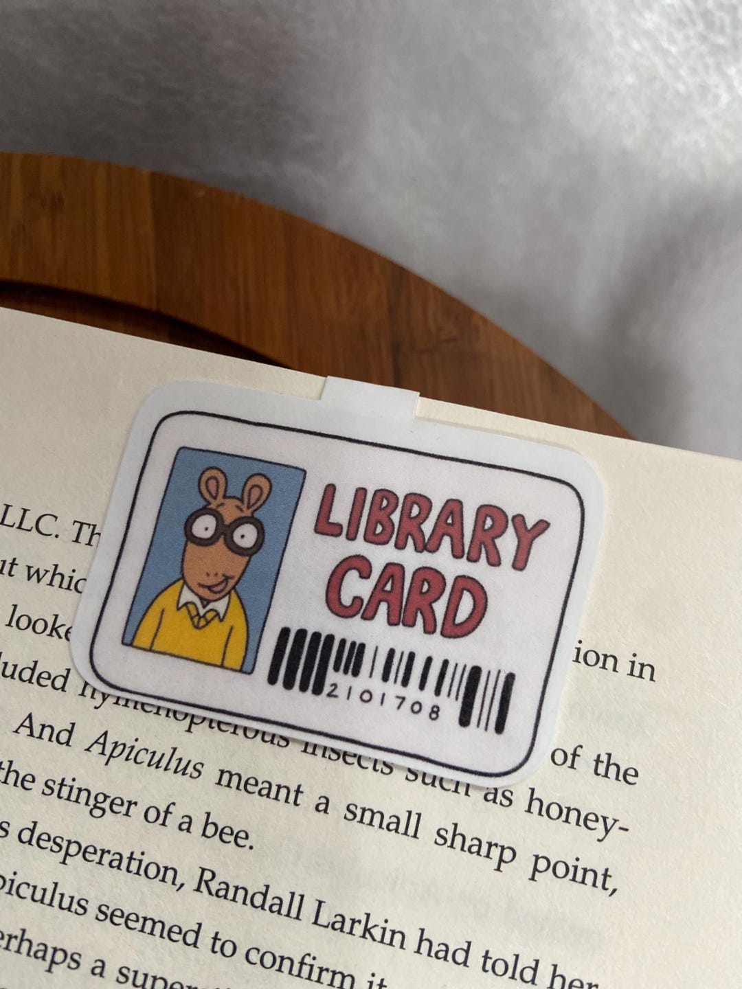 Arthur Magnetic Bookmark— Library Card Bookmark - Etsy