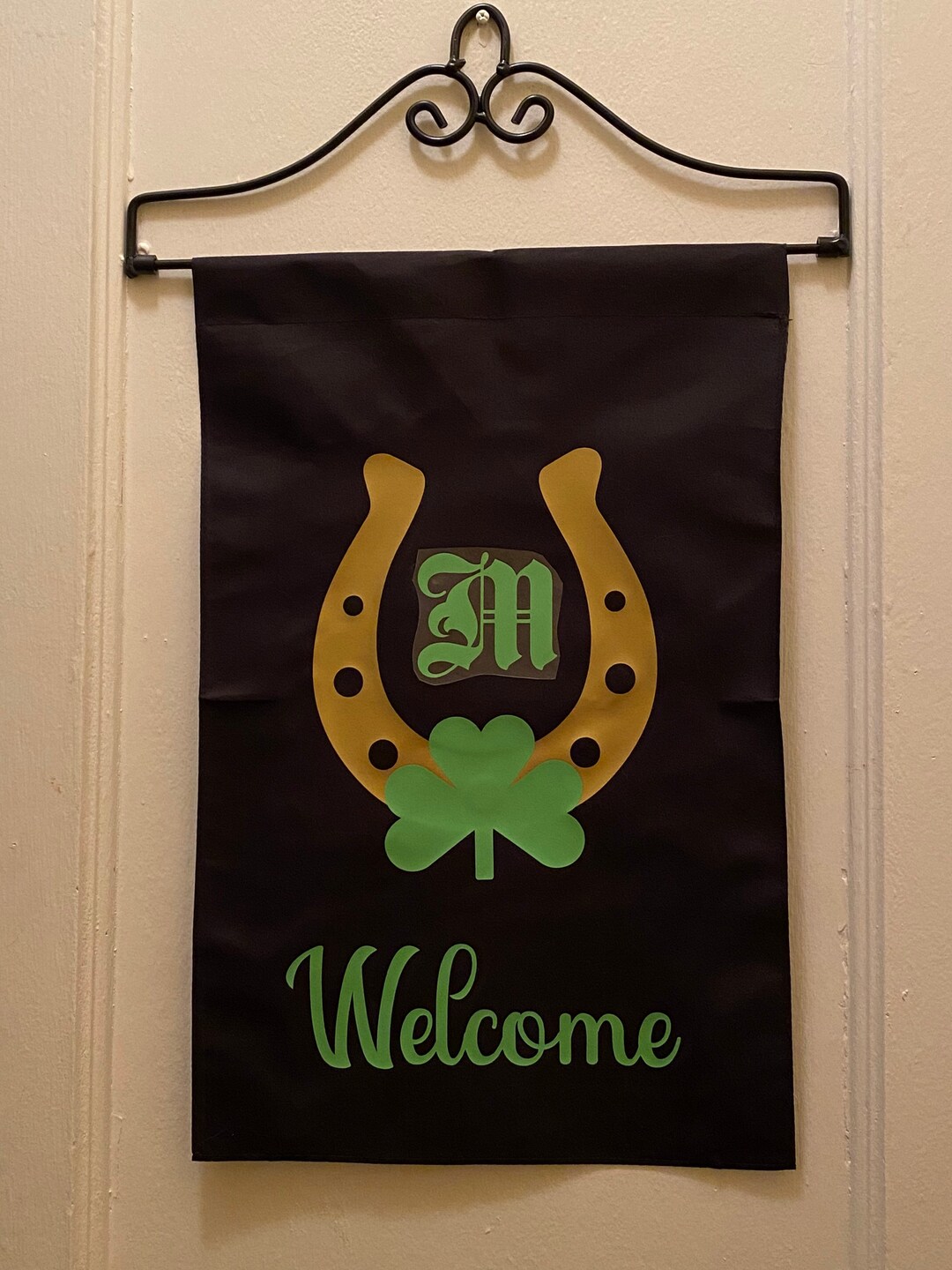 Irish Monogram Welcome Garden Flag - Etsy