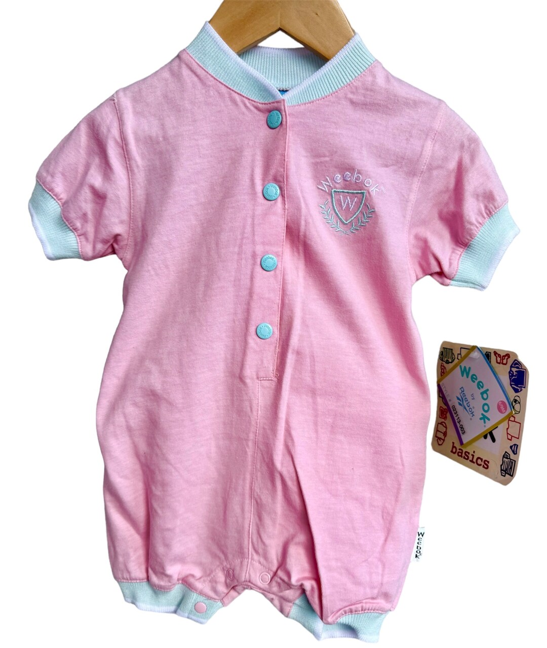 Deadstock 1990s Pink Weebok by Reebok Baby Romper New With Tags 6-9M - Etsy