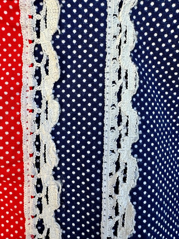 1960s/70s Patriotic Red White & Blue Sleeveless Tunic… - Gem