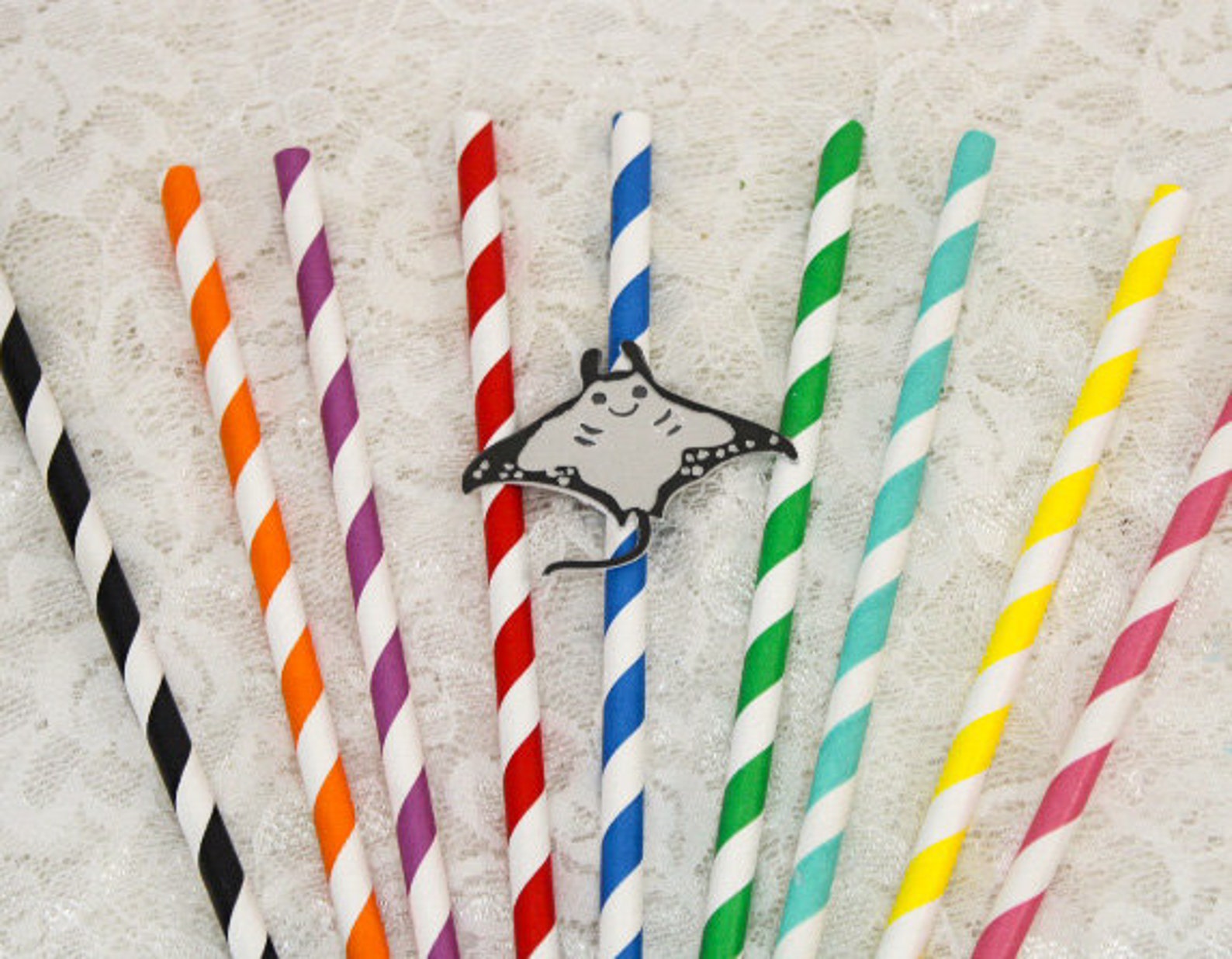 Manta Ray Party Straws - Etsy