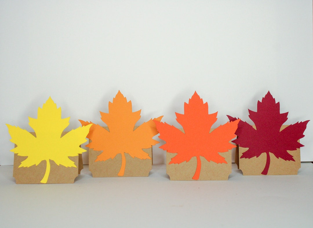 Autumn Leaf Place Cards - Etsy