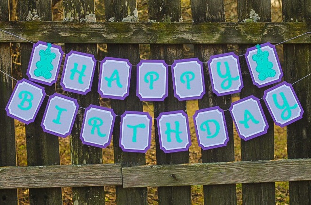 Gummy Bear Theme Happy Birthday Banner - Etsy