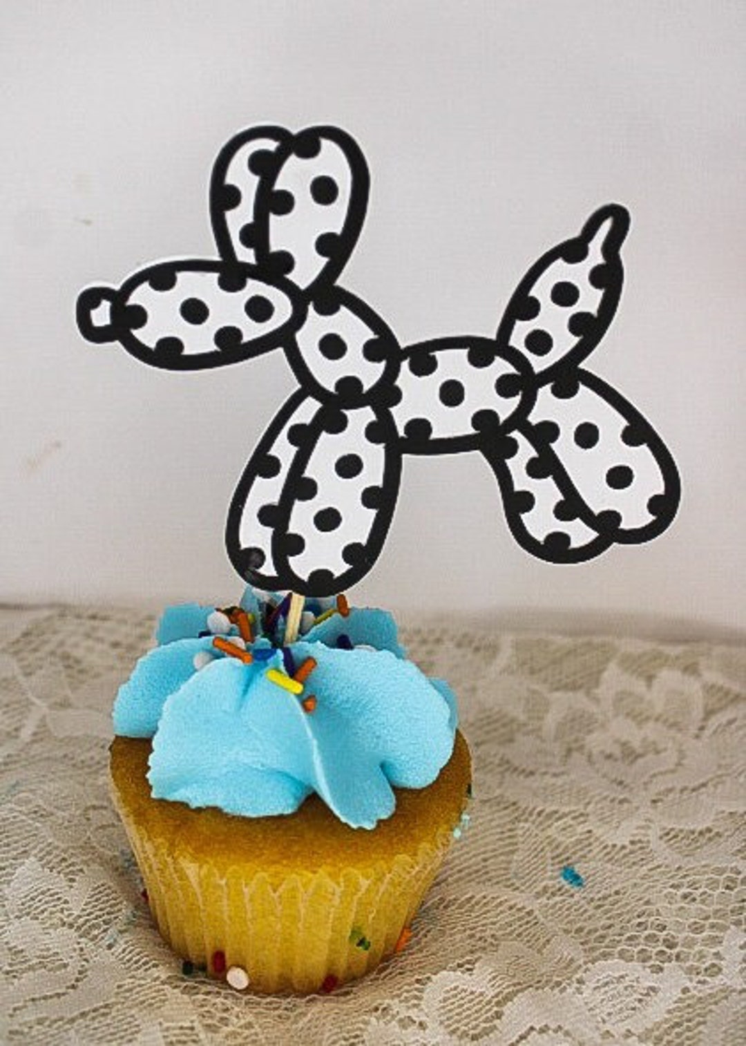 Dalmatian Balloon Dog Cupcake Toppers - Etsy