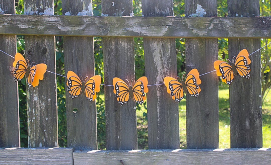 3D Monarch Butterfly Party Banner - Etsy