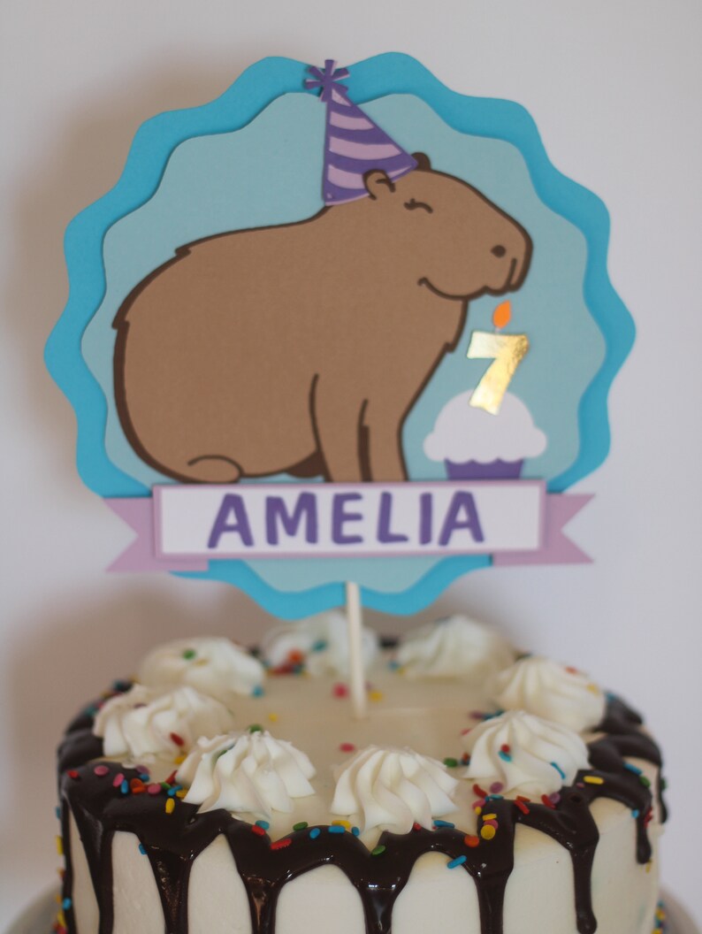 Capybara Party Kit With Caketopper - Etsy