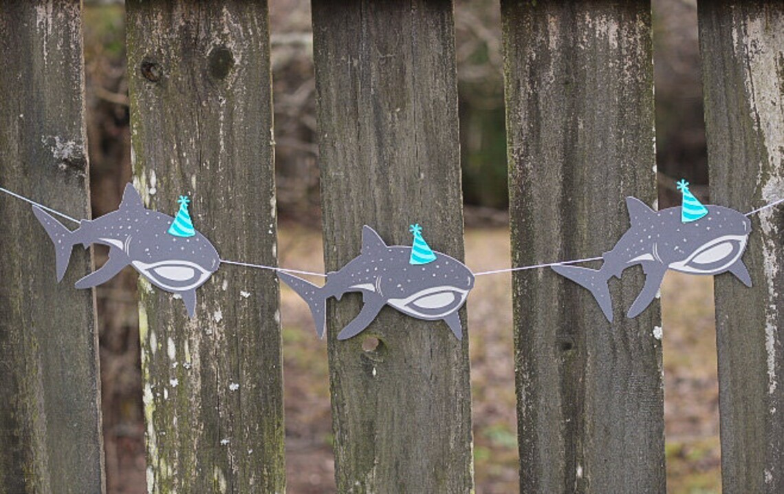 Whale Shark Party Banner/garland - Etsy