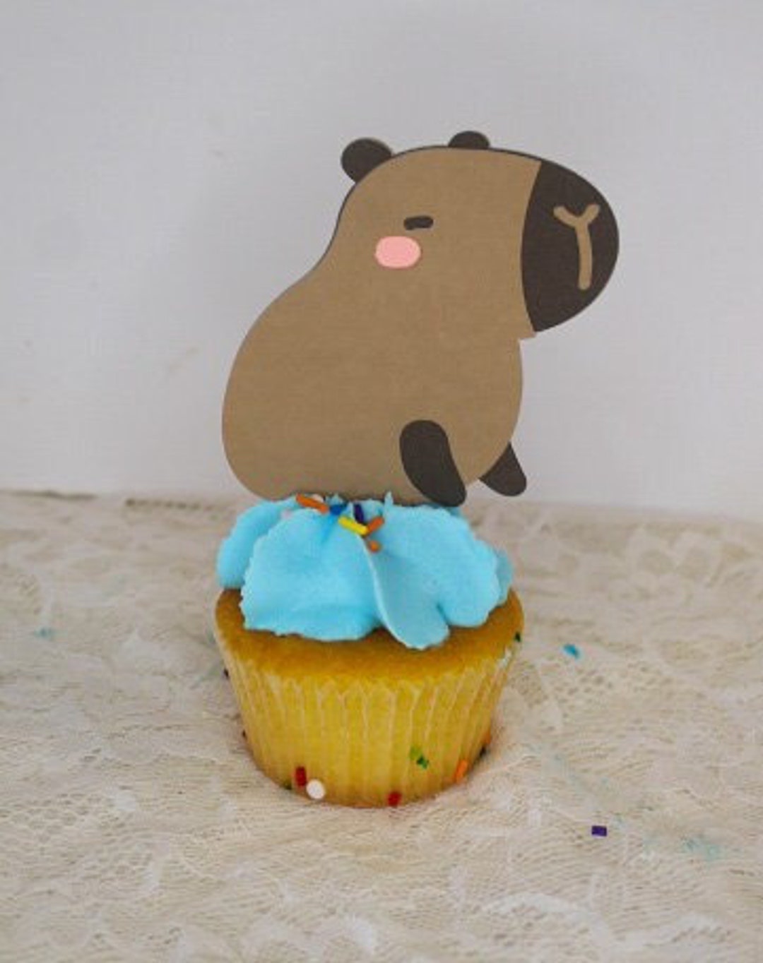 Kawaii Capybara Cake Toppers - Etsy