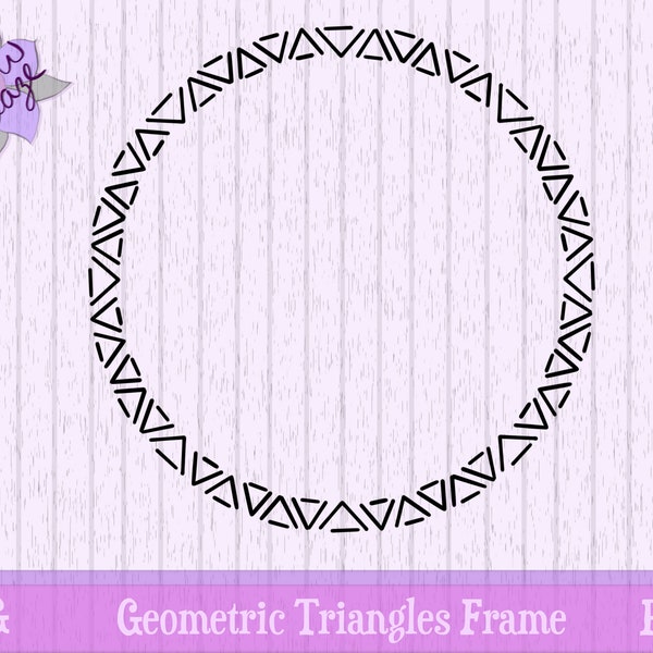 Triangles Circle Svg - Etsy
