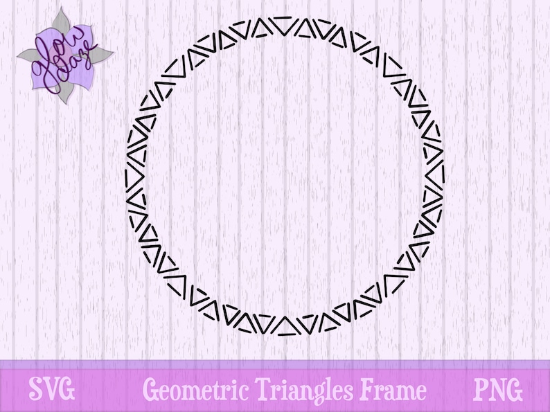 Geometric Triangles Frame | SVG PNG | Printable Clip Art | Hand-drawn ...