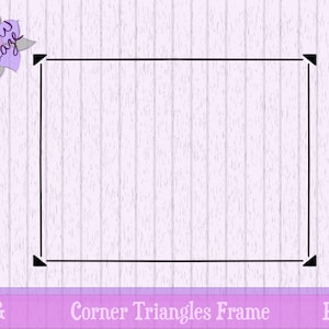 Corner Triangles Doodle Frame | SVG PNG | Printable Clip Art | Hand ...