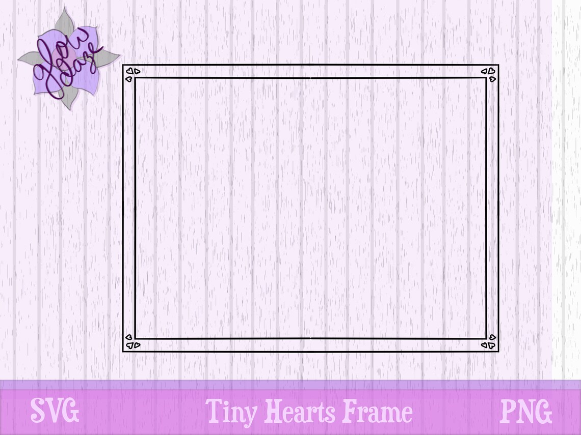Tiny Corner Hearts Doodle Frame | SVG PNG | Printable Clip Art | Hand ...