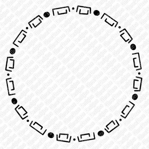 Geometric Frame | SVG PNG | Printable Clip Art | Hand-drawn Circle ...