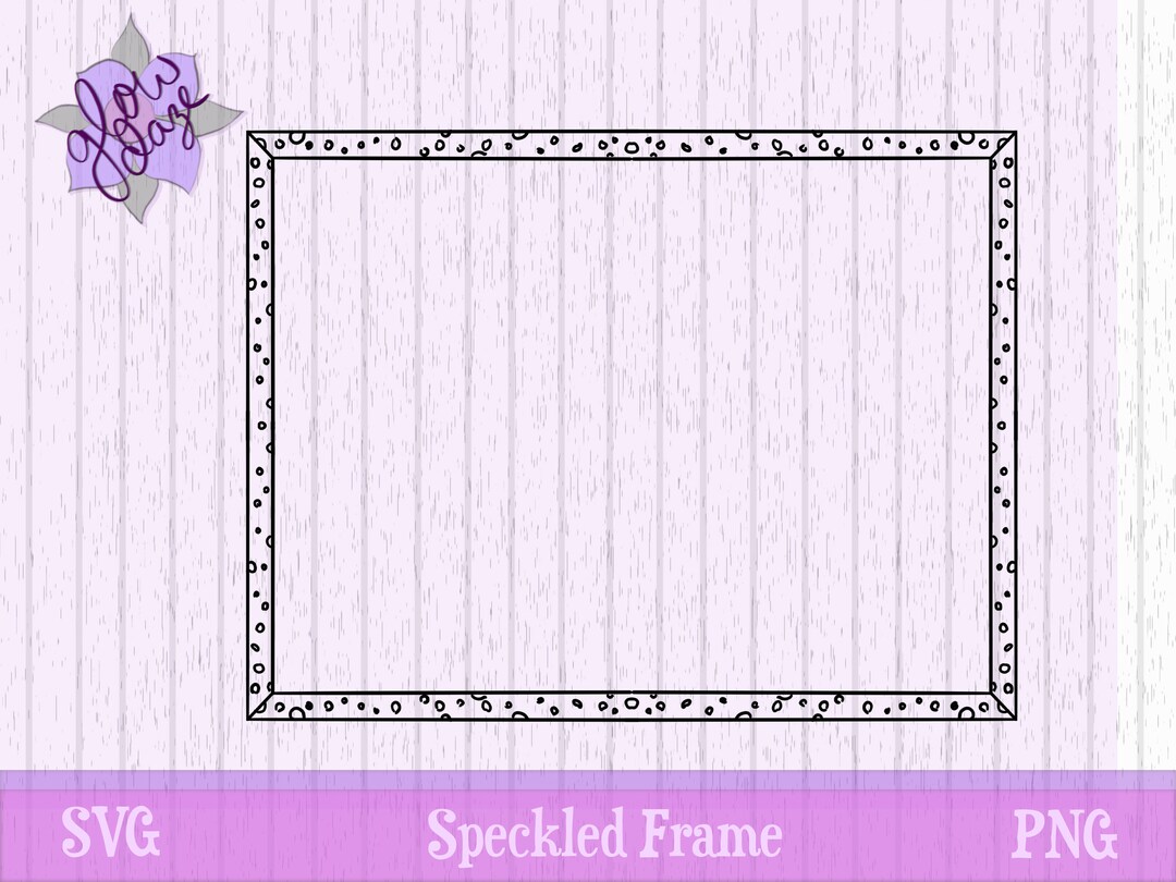 Speckled Spotted Doodle Frame | SVG PNG | Printable Clip Art | Hand ...
