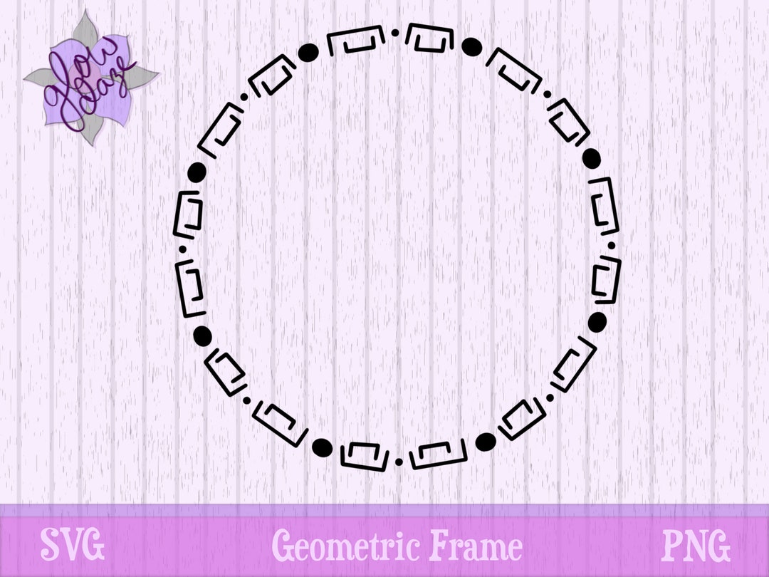 Geometric Frame | SVG PNG | Printable Clip Art | Hand-drawn Circle ...