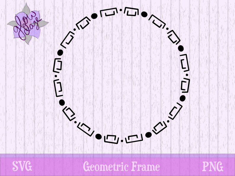 Geometric Frame | SVG PNG | Printable Clip Art | Hand-drawn Circle ...