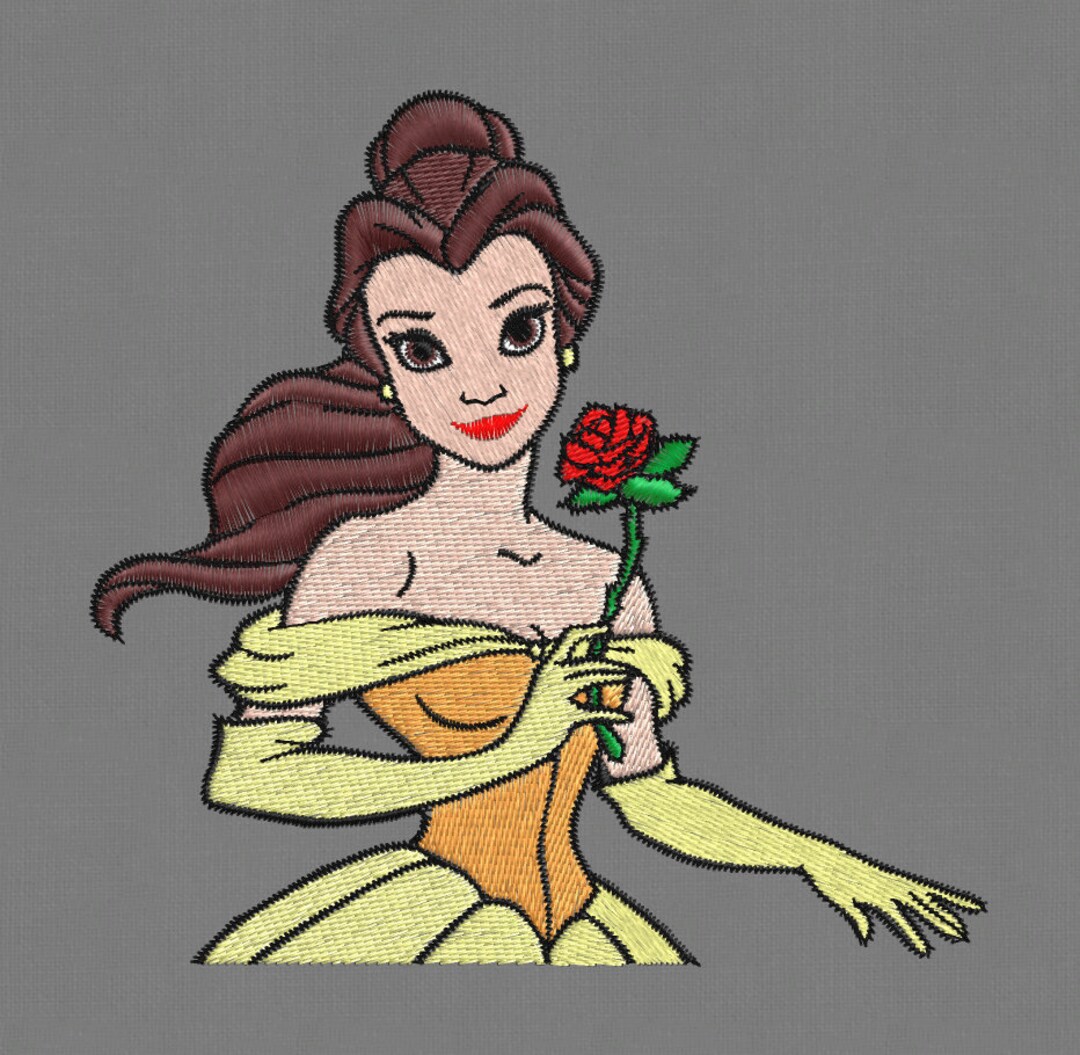 Embroidery Design Belle Beauty Beast Pes Hus Jef 2 Size 4x4",5x7" - Etsy