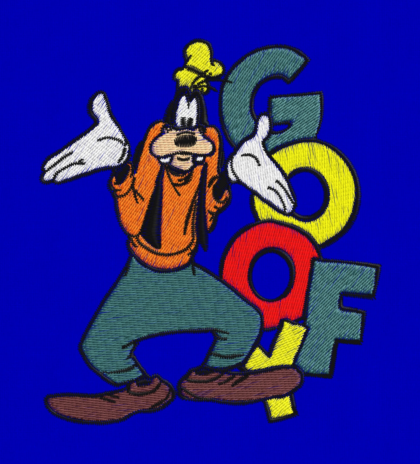 Embroidery Design Goofy 4x4 5x5 Mickey Mouse Friends - Etsy