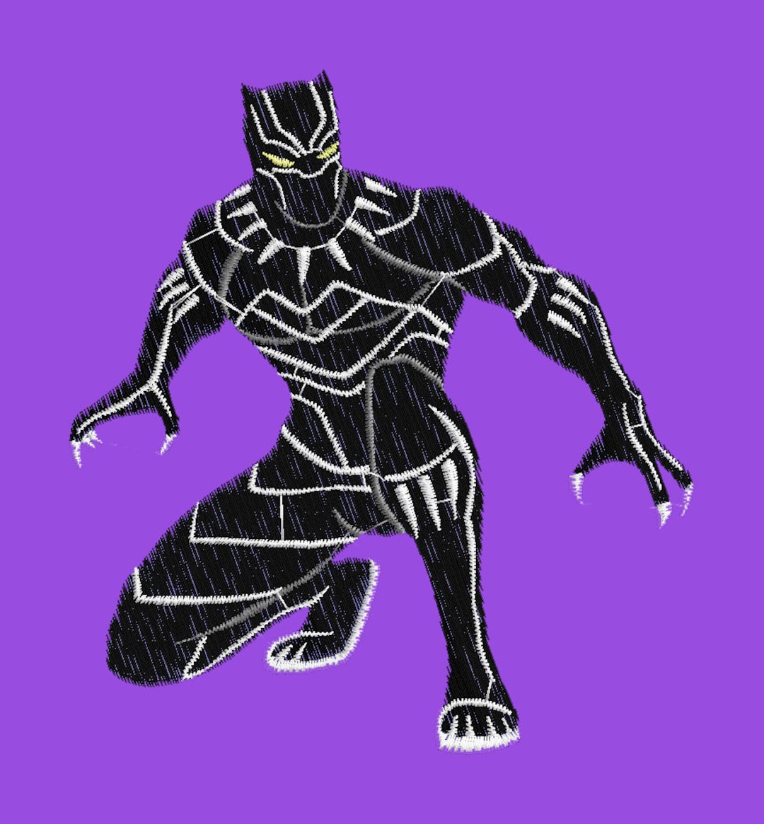 Embroidery Design Superhero Panther Pes Hus Jef 3 Sizes - Etsy