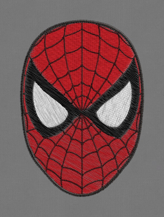 Embroidery Design Spiderman Mask 2.5 X 3.5 Pes Hus Jef - Etsy
