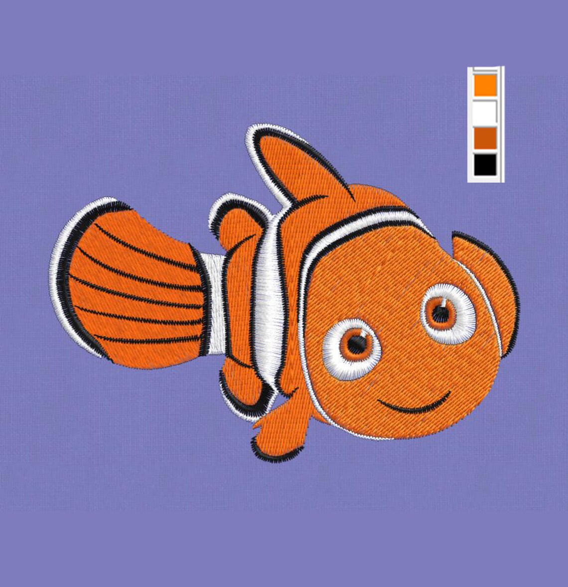 Embroidery Design NEMO Fish 3 Sizes Pes Hus Jef - Etsy