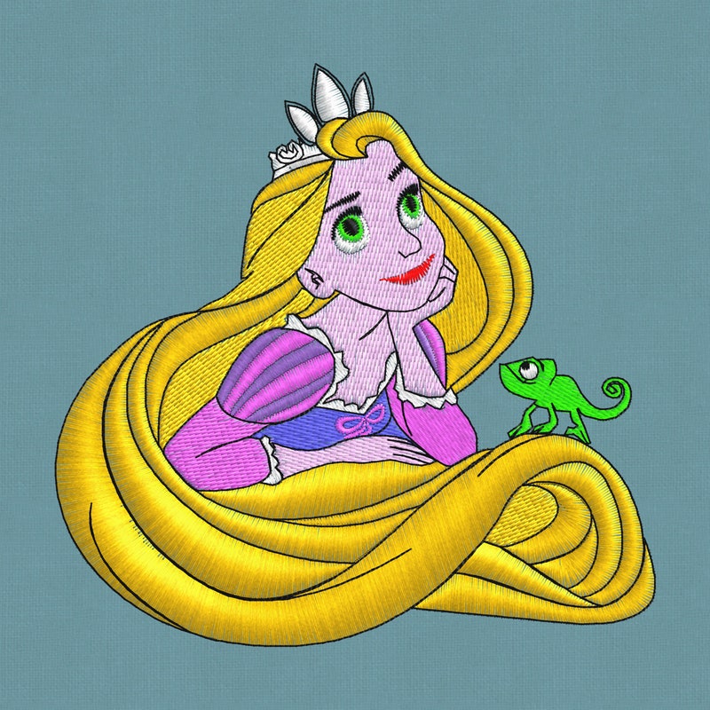 Rapunzel Embroidery Design - Etsy