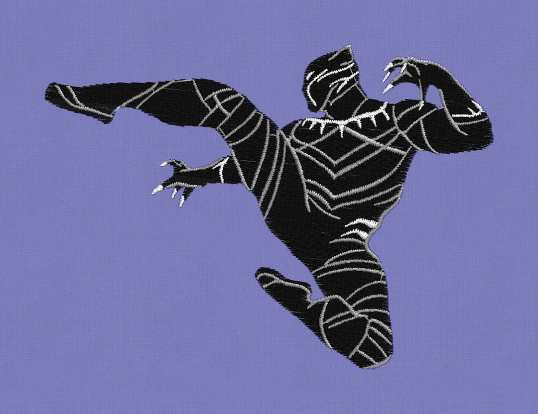 Embroidery Design Superhero Panther 3 Hoops Pes Hus Jef - Etsy