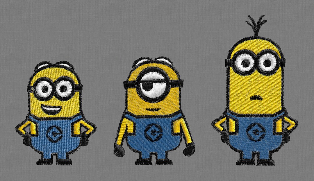 Embroidery Design Minion 3х3 3 Separate Pes - Etsy