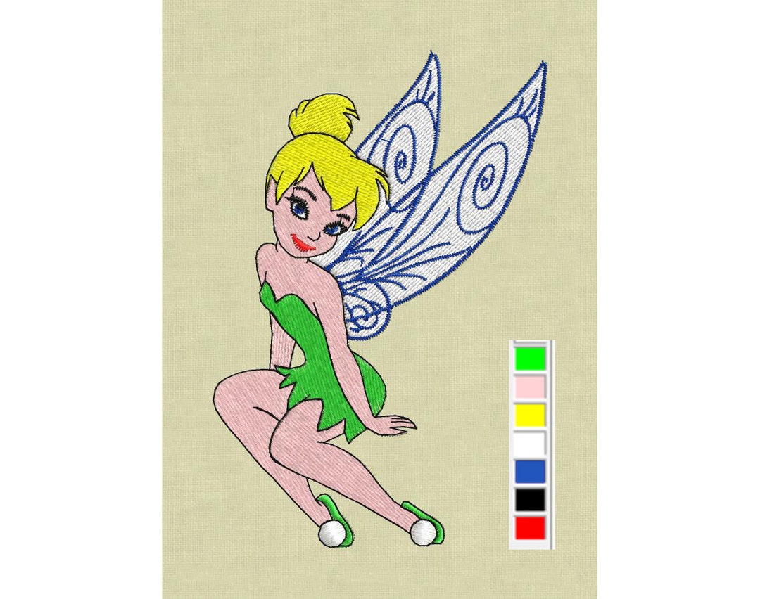 Embroidery Design Tinkerbell Fairy Pes Hus Jef 4x4 - Etsy