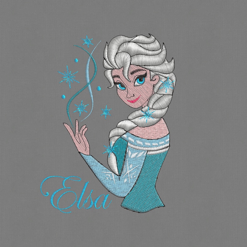 Elsa Embroidery - Etsy