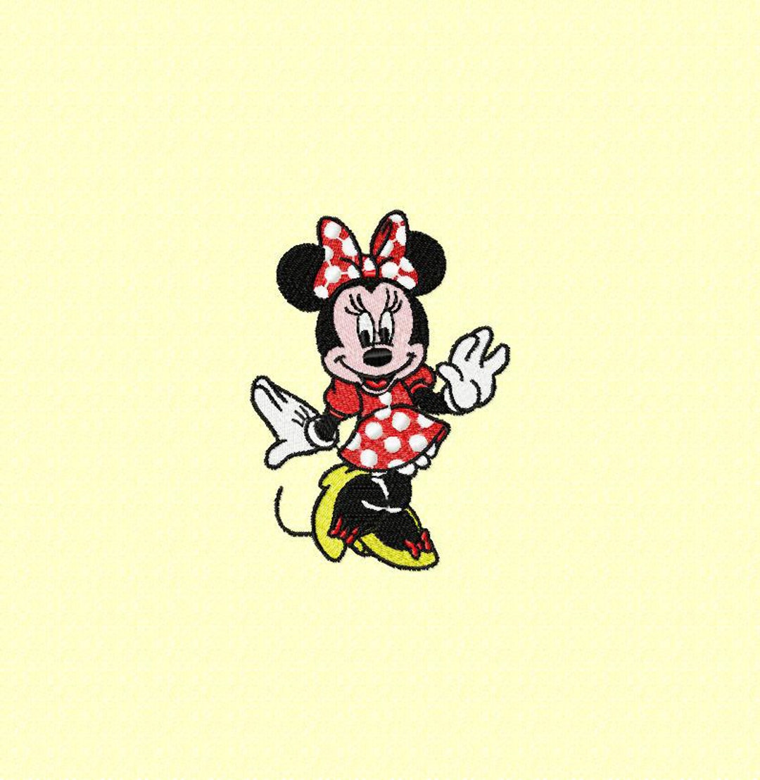 Embroidery Design Minnie Mouse Pes Hus Jef 2 Sizes - Etsy