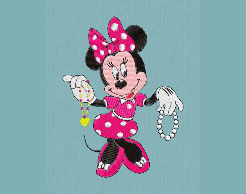 Embroidery Design Minnie Mouse 4x4 Pes Hus Jef - Etsy