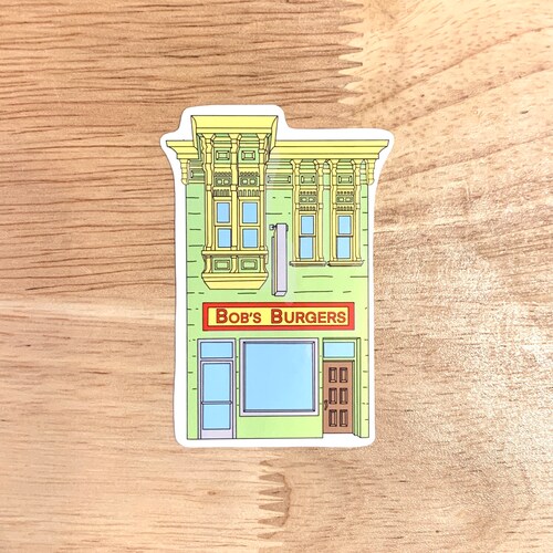 Bob Belcher Bobs Burgers Sticker British Lady In Garden Etsy