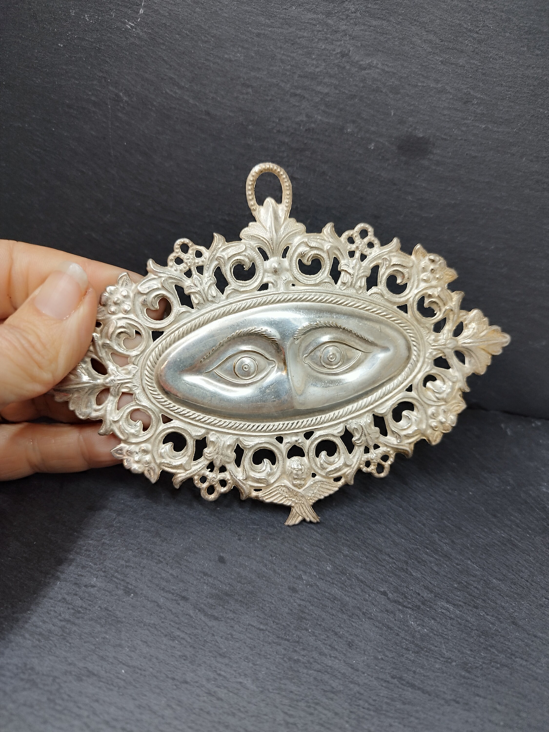 Eyes Ex Voto Grace Received Antique Silver Religious Collectible Rare ...