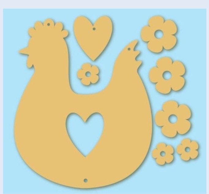 MDF Chicken Blank - Etsy