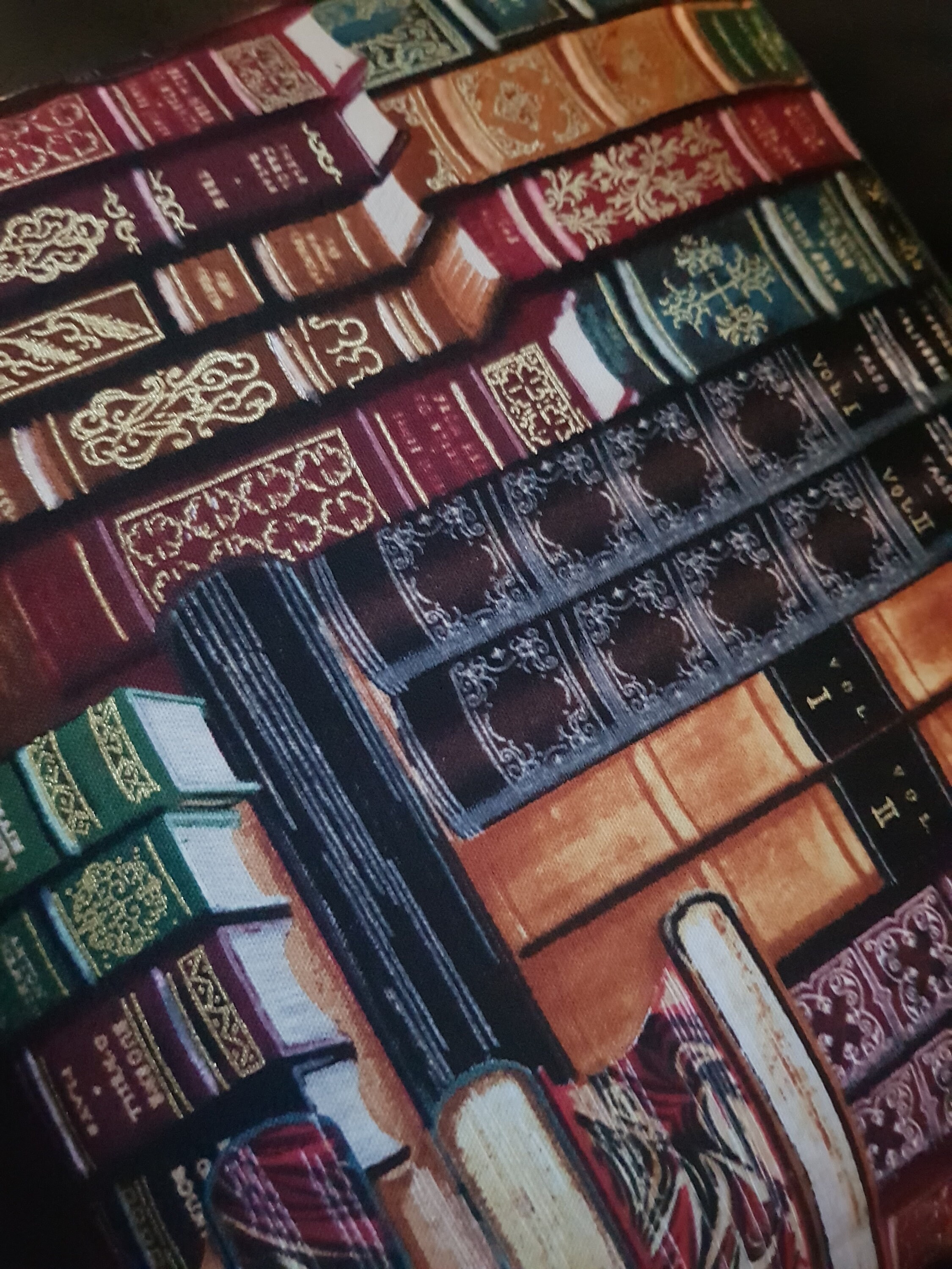 Book / Library Design Padded Makeup Bag / Large Pencil Case / Zip Pouch ...