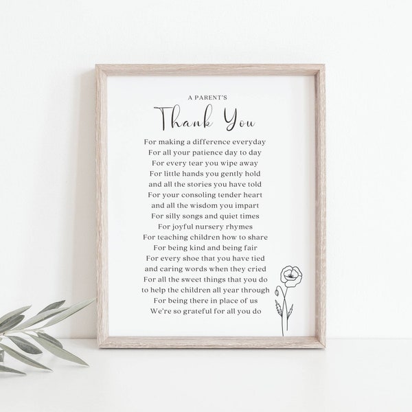 Teacher Poem - Etsy